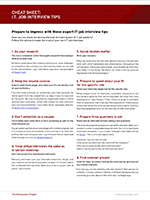 Cheat sheet: IT job interview tips | The Enterprisers Project